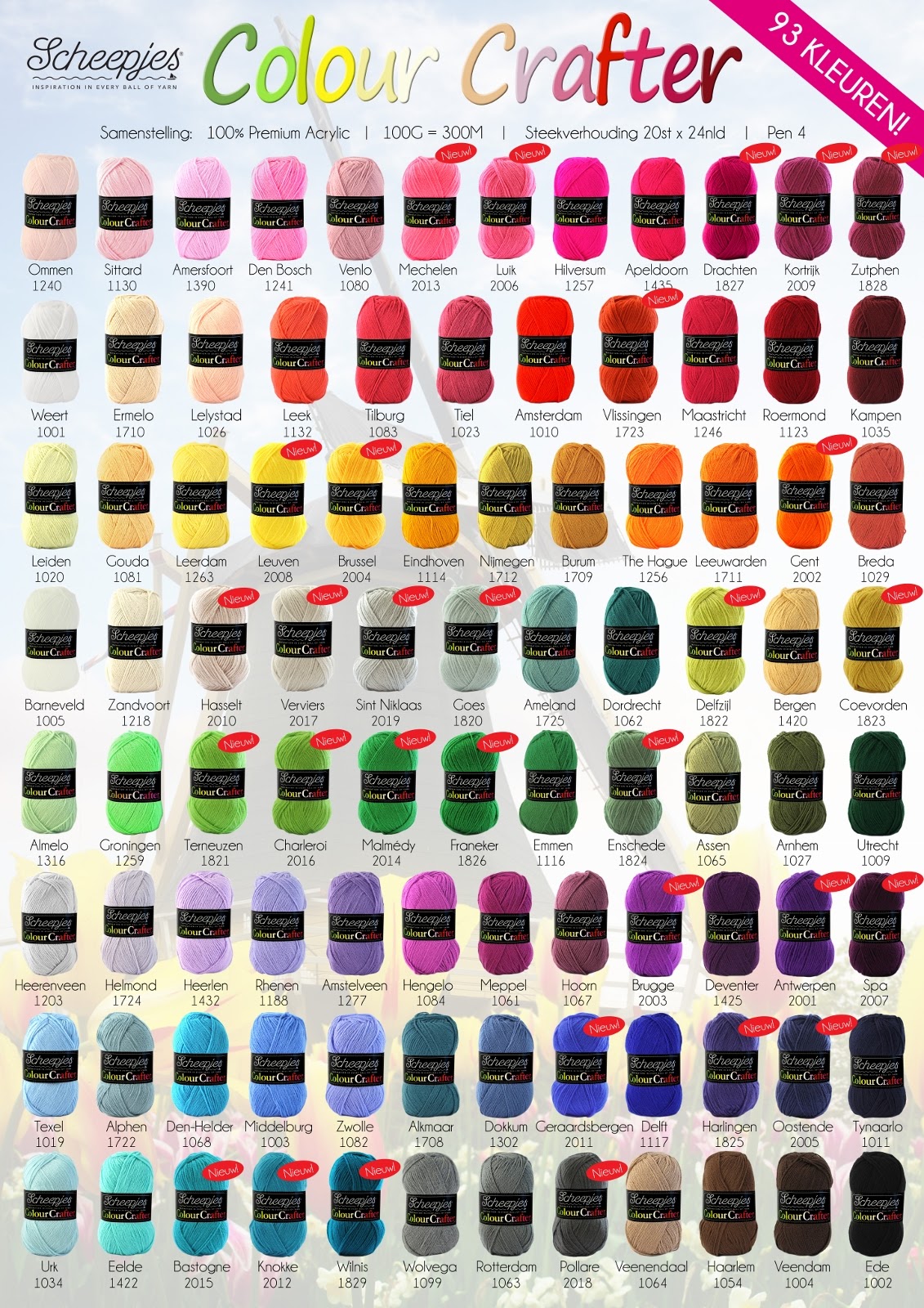 colour crafter 93 kleuren – It's all in a Nutshell Crochet