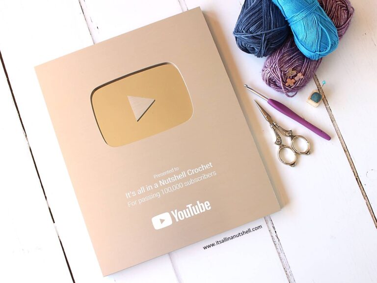 YouTube Creator Award – It's all in a Nutshell Crochet