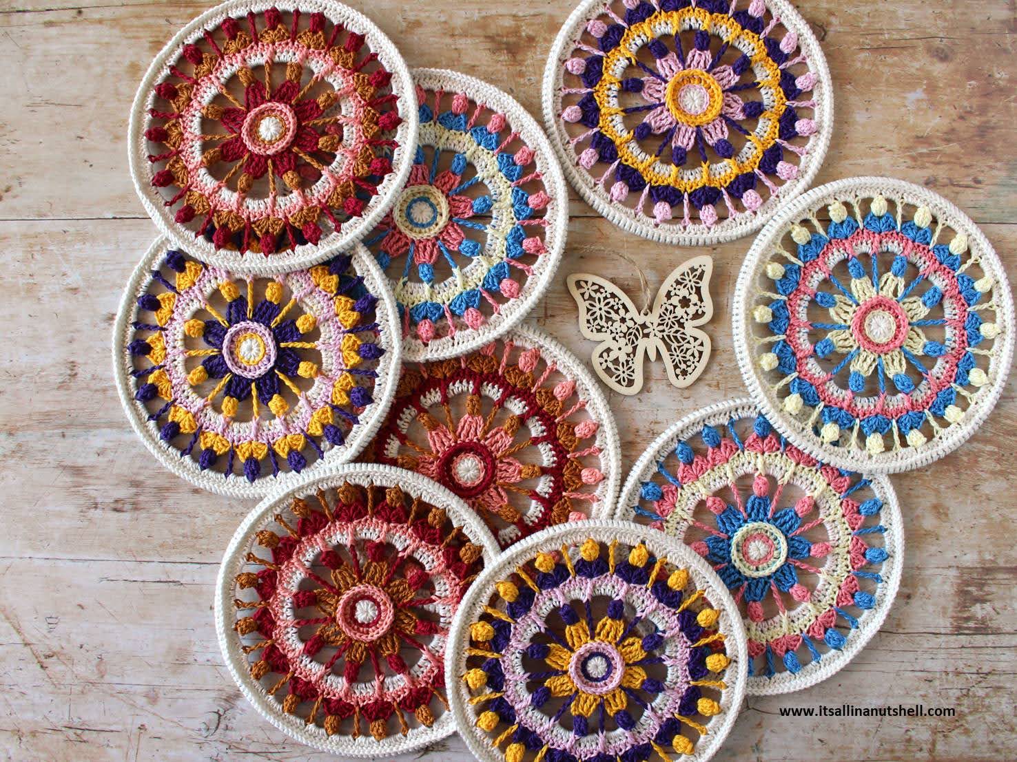 Summer Flower Mandalas – Free Crochet Pattern – It's all in a Nutshell ...